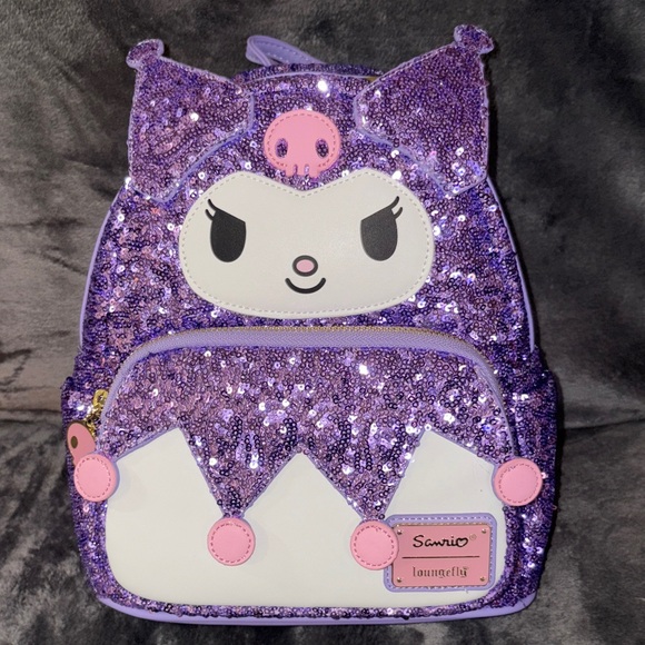Loungefly | Accessories | Loungefly Sanrio Kuromi Purple Sequin Mini ...